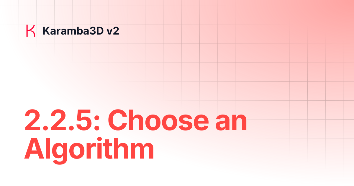 2.2.5: Choose an Algorithm | Karamba3D v2